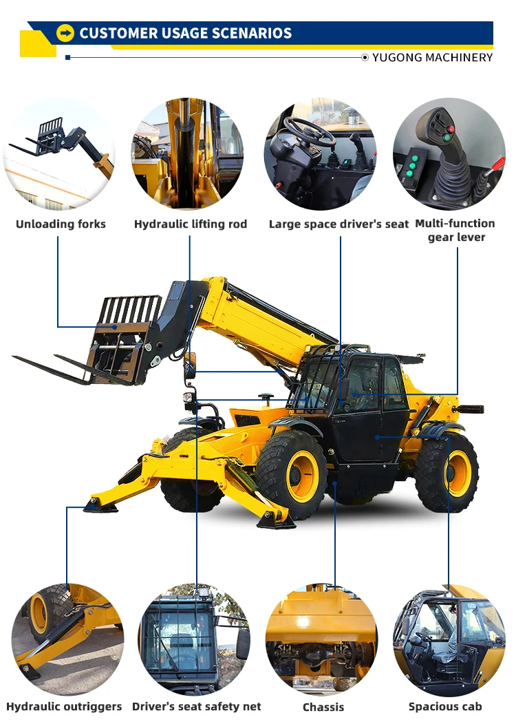 4x4 Telescopic Handler for Construction - Rough Terrain Performance ...