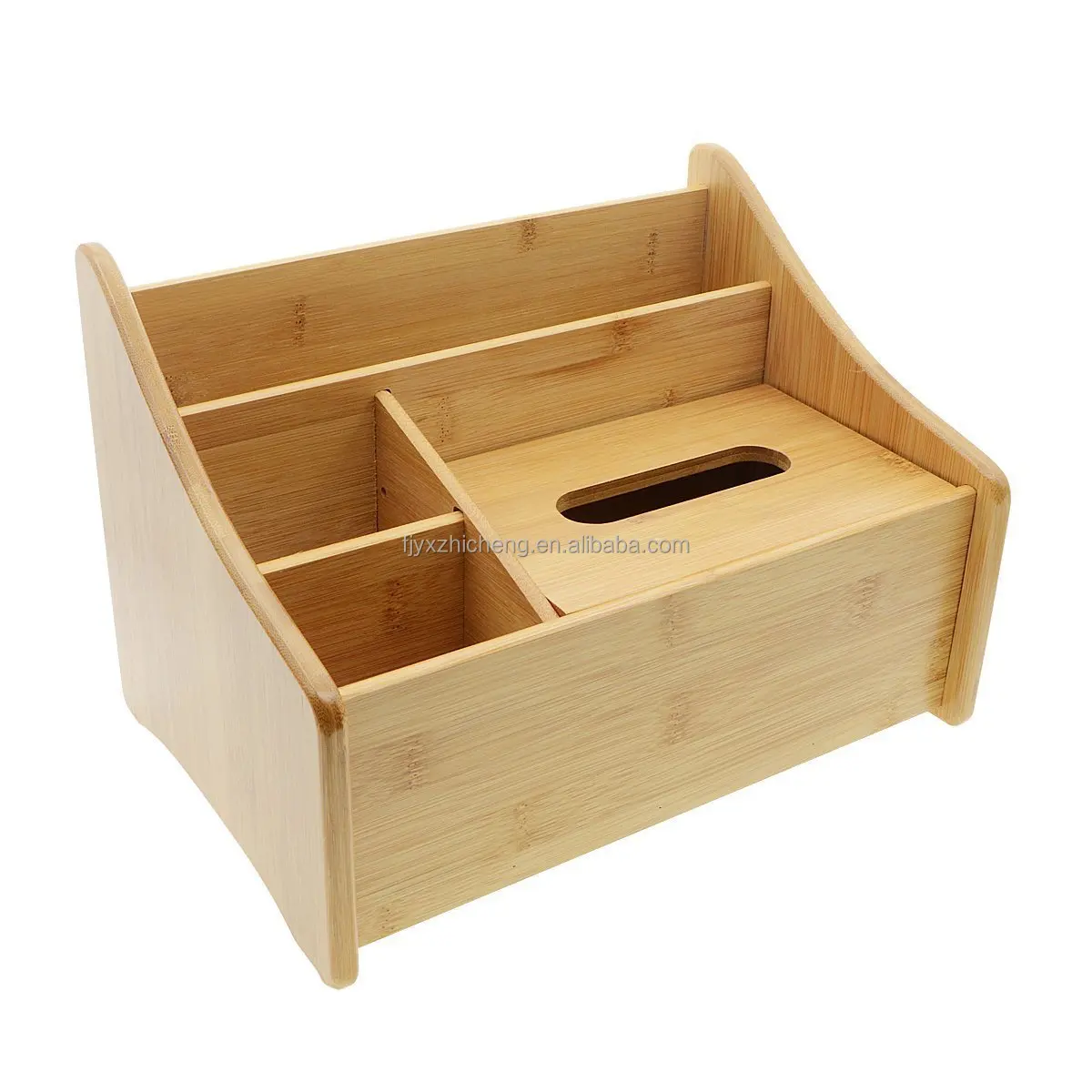 Decorative Bamboo Desktop Tissue And Remote Control Holder ...