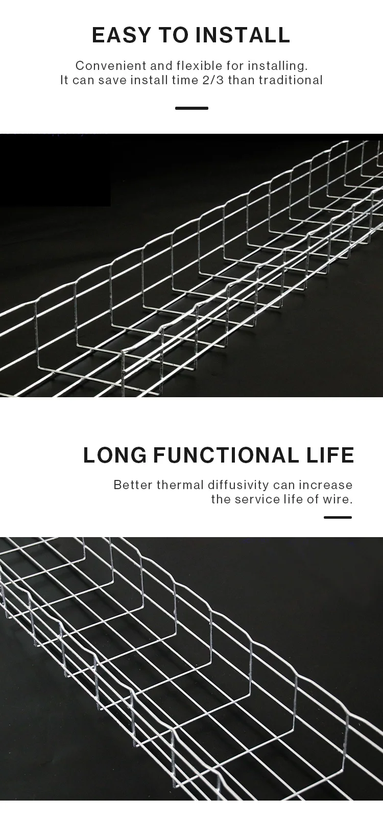 High Quality Wire Mesh Cable Tray Support System 316 Stainless 150mm ...