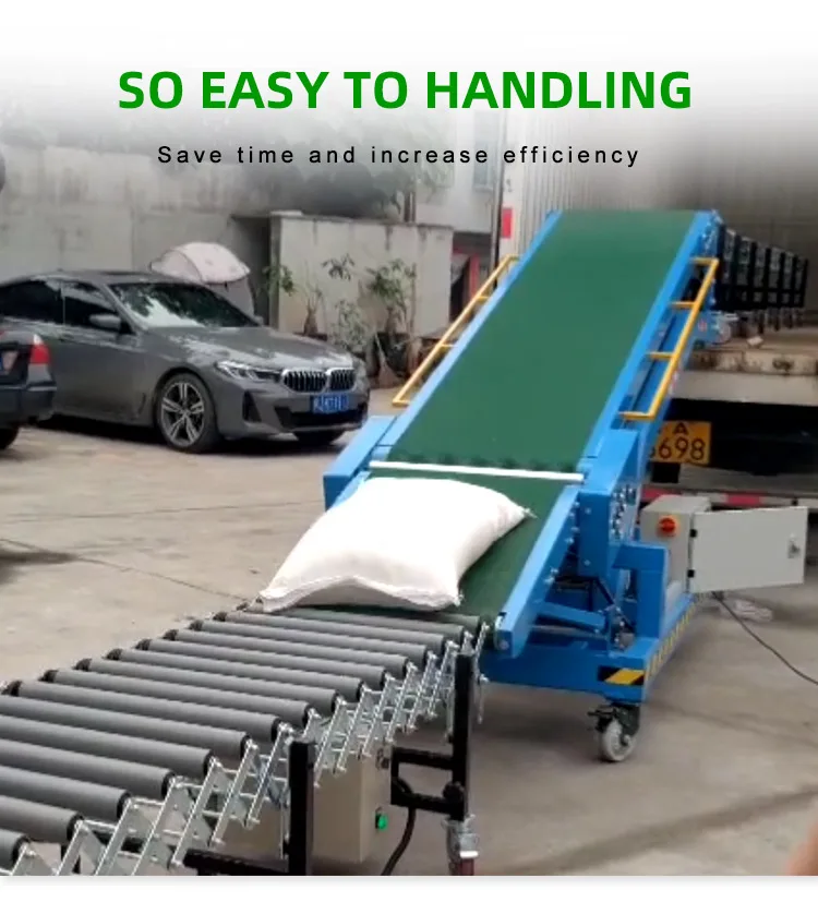 LIANGZO Adjustable Belt Conveyor for Truck Loading & Unloading ...
