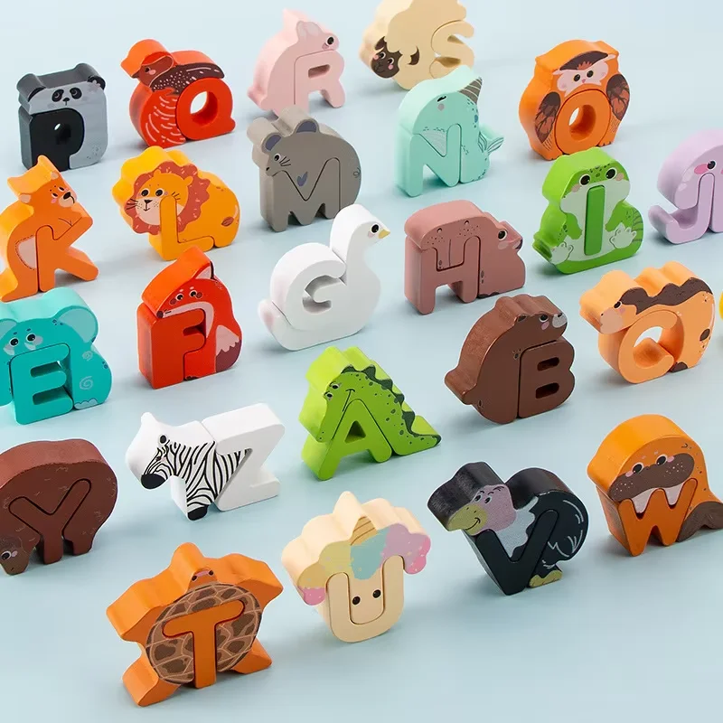 Alibaba.com: Educational Toy Wooden Alphabet Animals Puzzles, Wood Toy ...