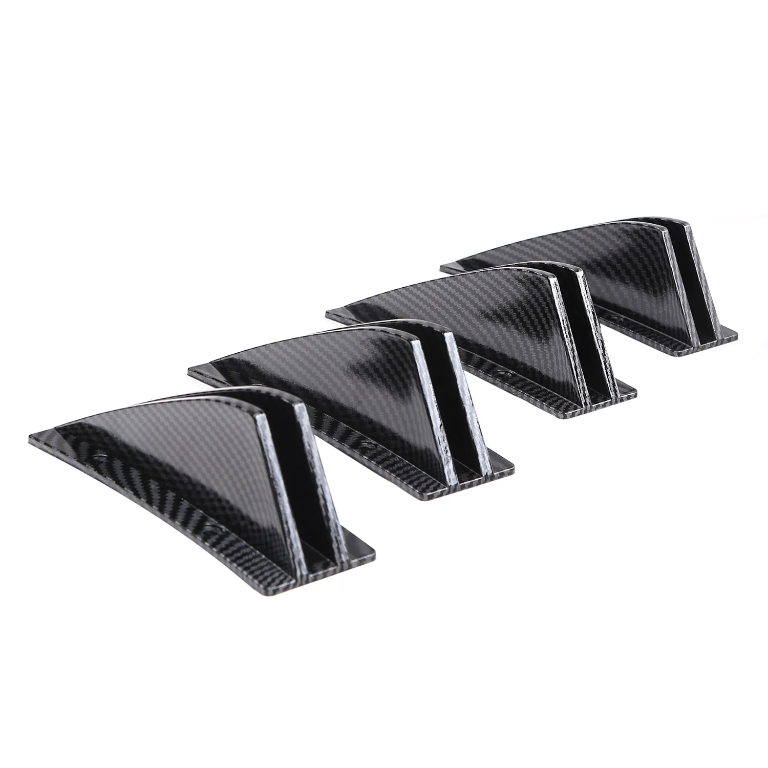 Automotive General Purpose Triangle Double Spoiler Carbon Fiber Mini ...