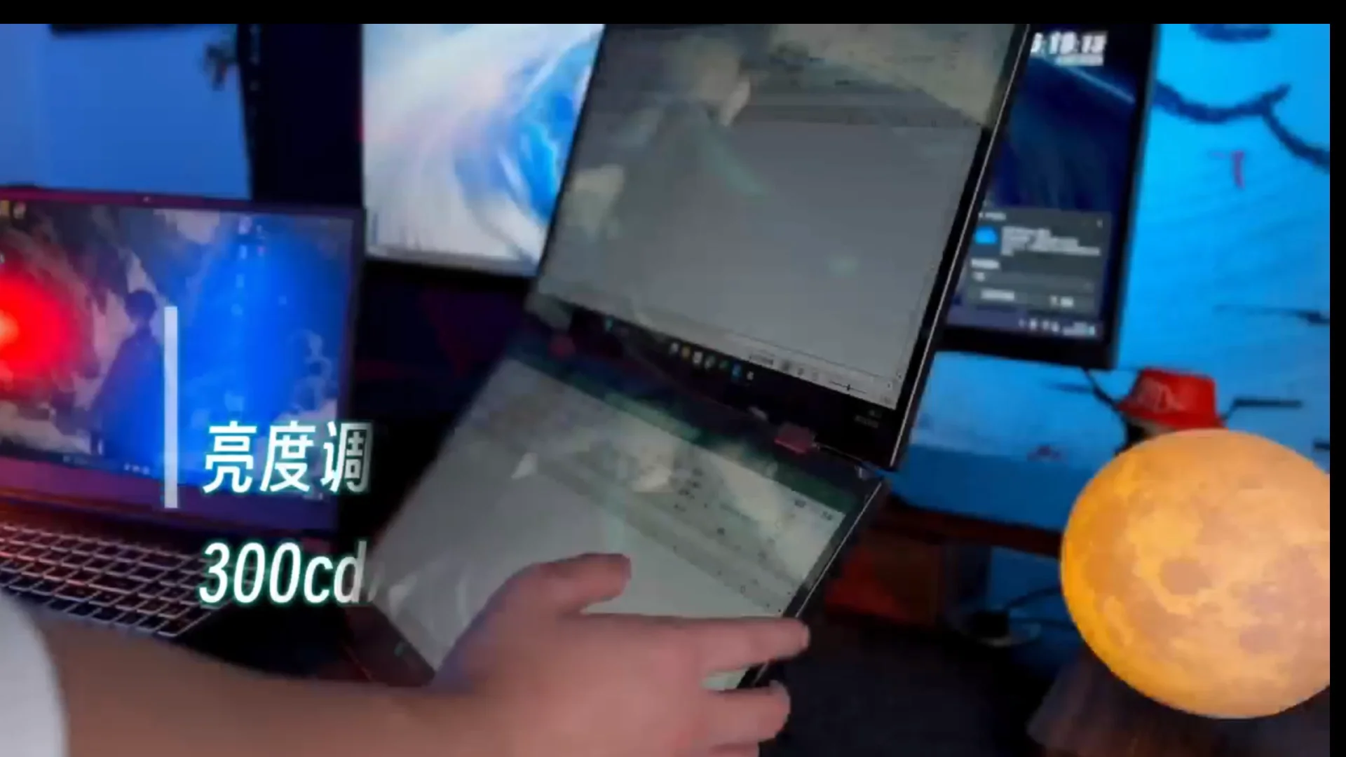 Anywhere Work Mobile Portable Monitor Folding Triple Display Touch ...