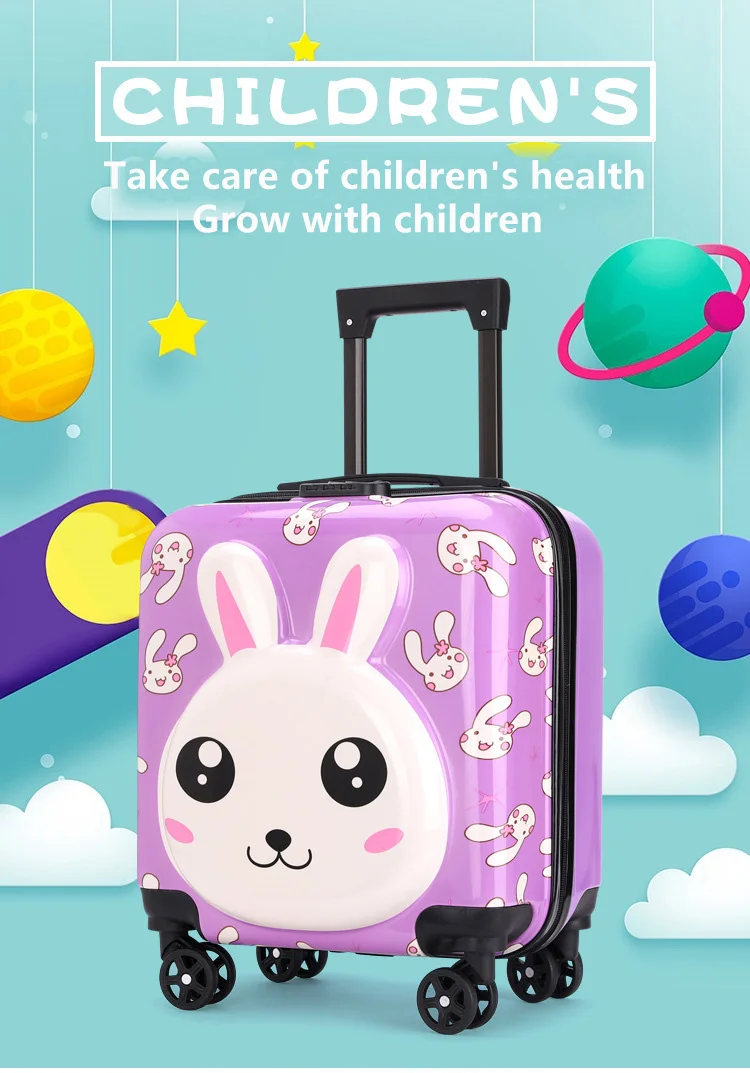 Customizable Cartoon Suitcase - Perfect for Kids' Travel