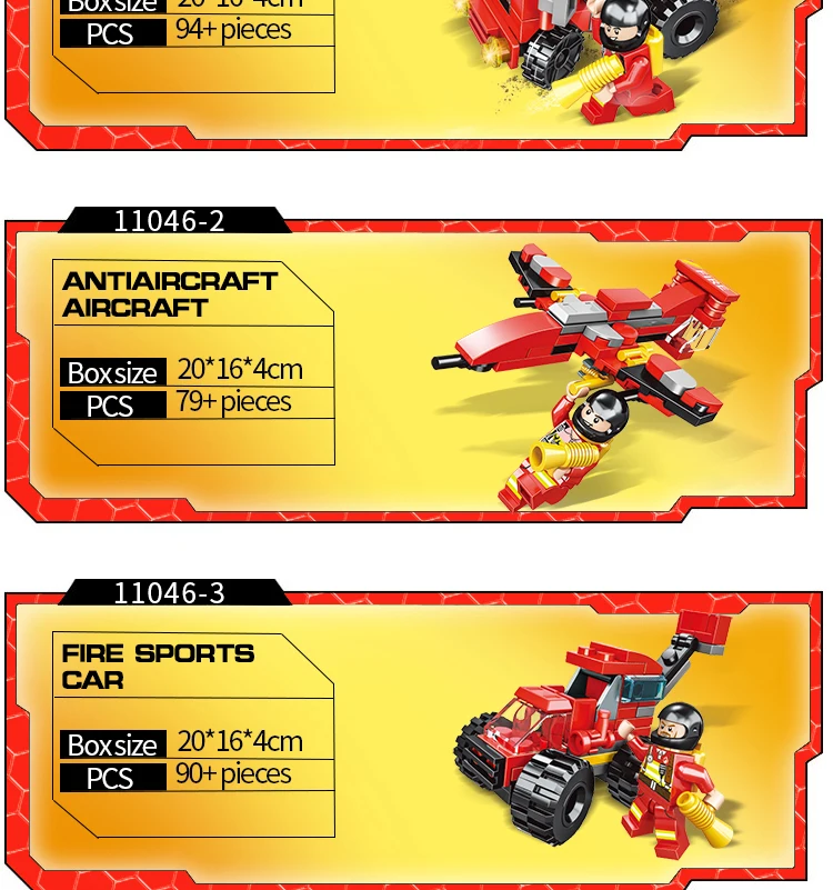 Toy Truck Miniature Firearms Fire Station Diy Building Blocks Toys For ...