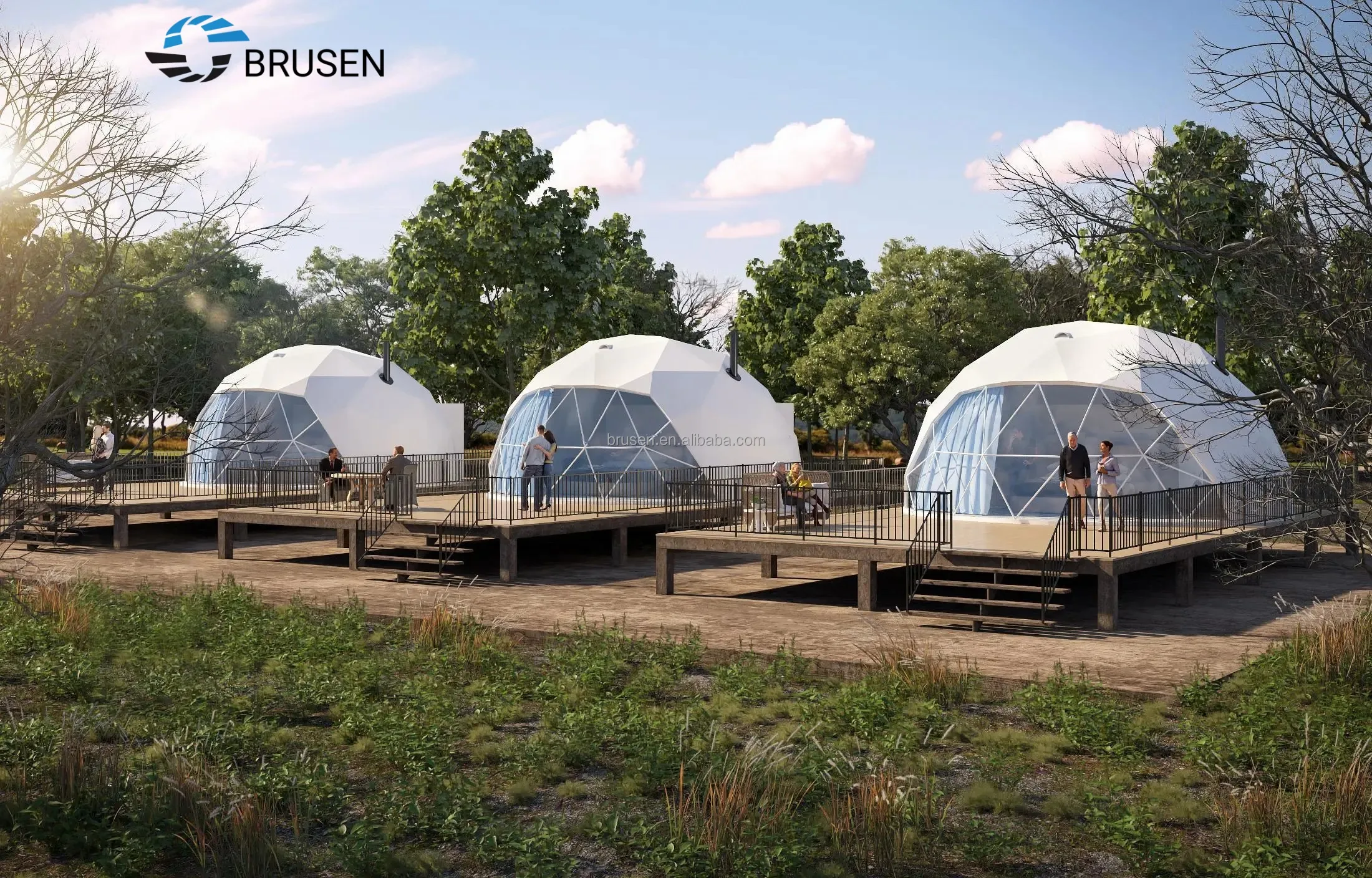 Turtle Dome Shaped Tents Resort Prefab Mountain Hotel Resort Geodesic ...