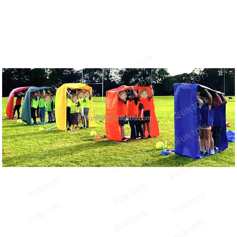 Team Building Games Outdoor Adults Caterpillar Game Team Playing Run ...