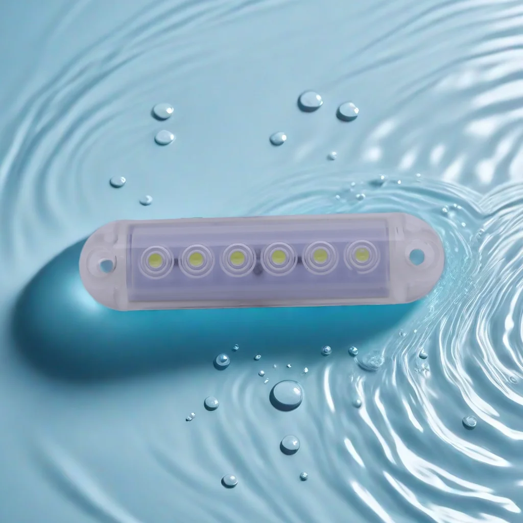 Marine Boat Surface Mounted 12V Waterproof IP67 Color White Blue Slim ...