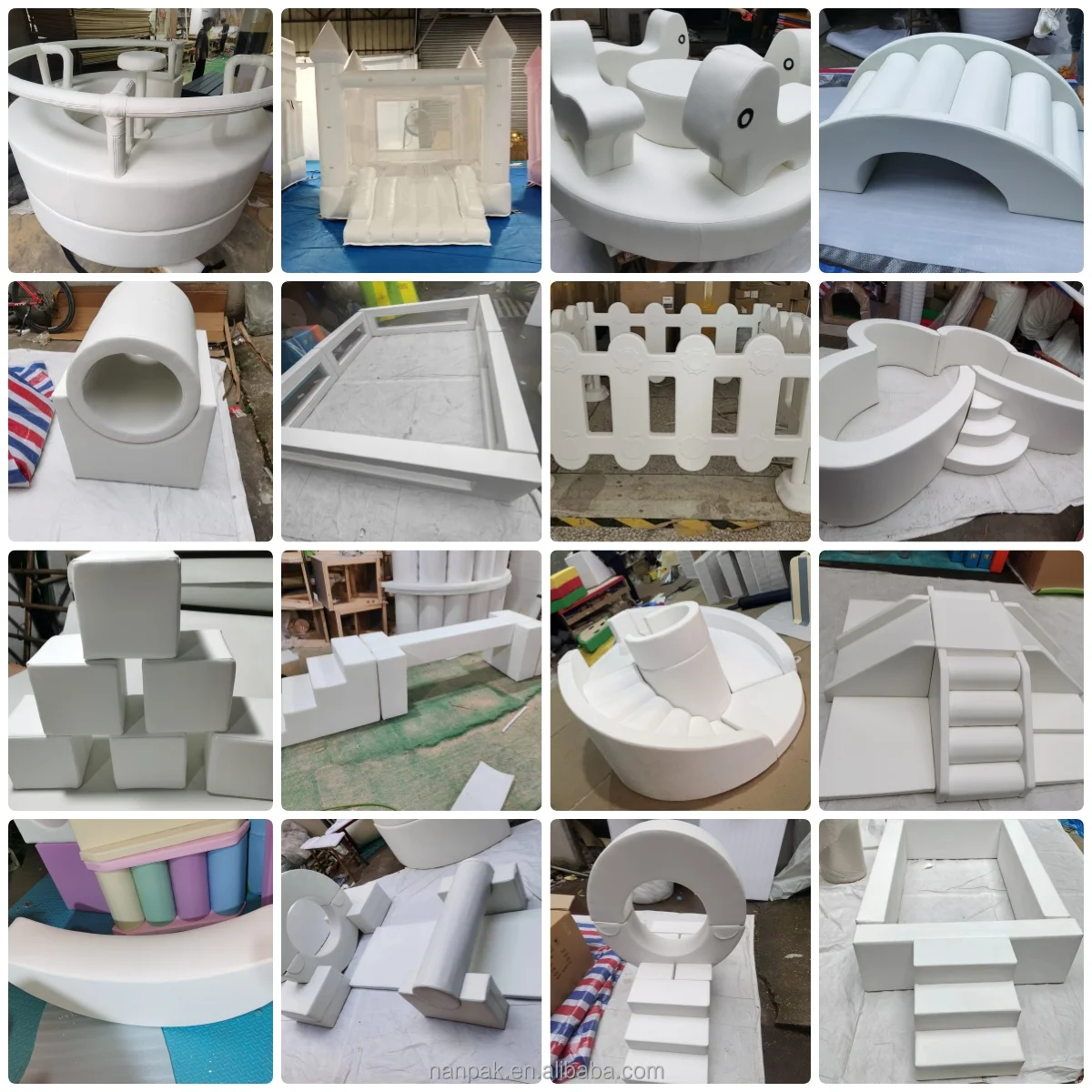 Nanpak White Soft Play Package Set for Indoor Playgrounds