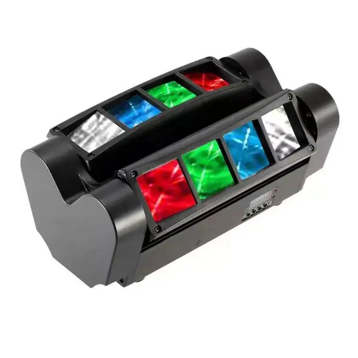 Mini LED 8-Eyed Spider Light RGB Sound Control Moving Head Light DMX DJ ...