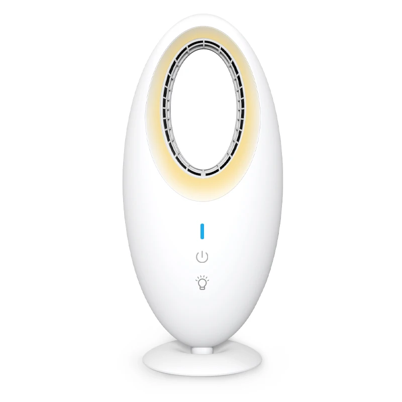 Bladeless Table Tower Fan Quiet Tower Desk Fan - 3 Speeds, Bladeless ...