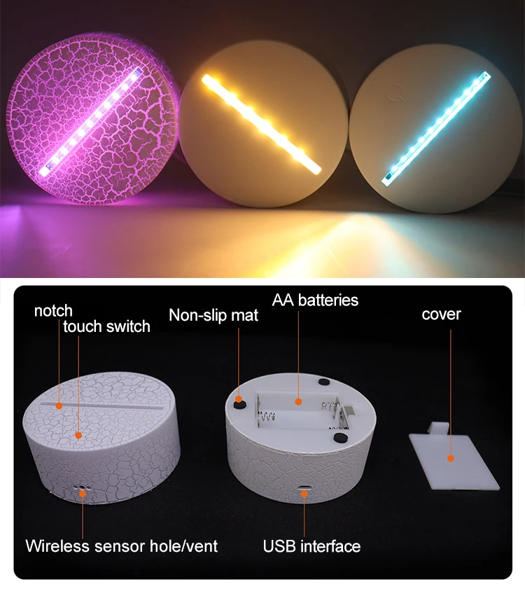 Wholesale Night Light Base for Crafts - Stained Glass