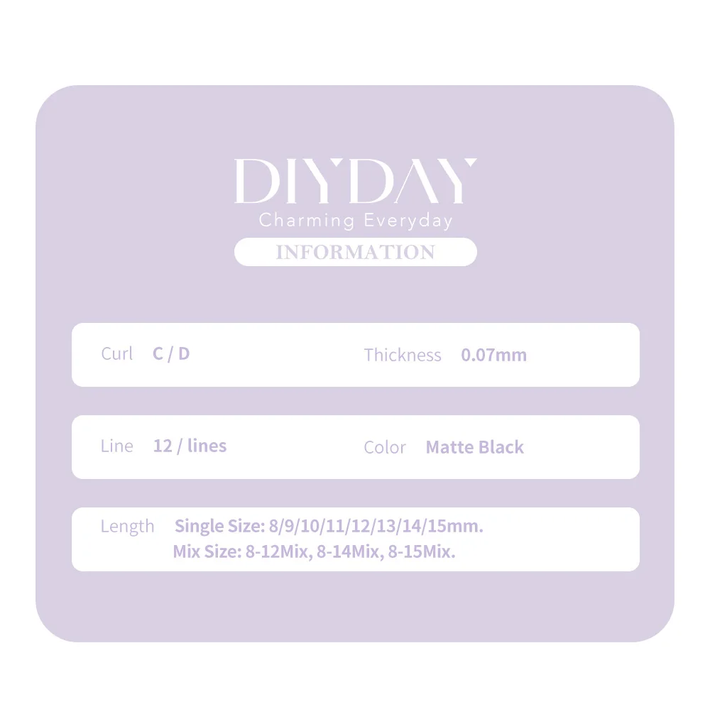 Diyday 3d 6d Clover W Shape 0.07 Thickness Premade Fan Eyelash Extension Natural Eyelashes For ...