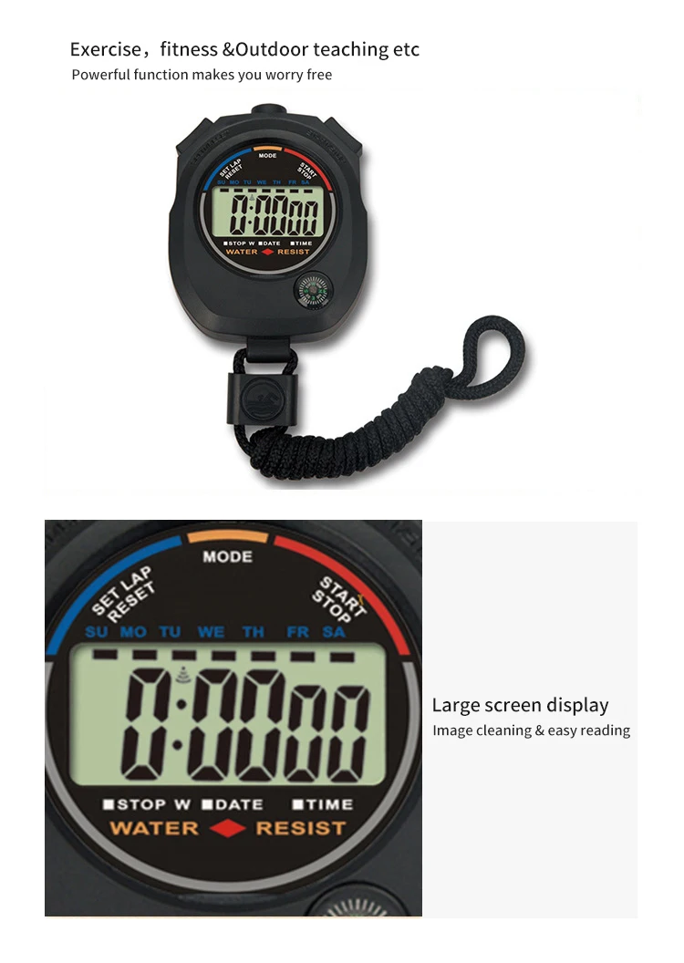 Digital Sport Stopwatch - Cute & Functional Timer