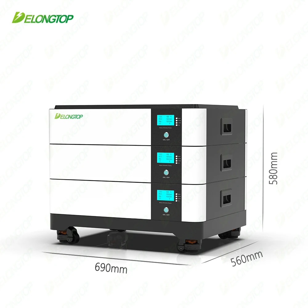 New Design Stacked Battery 48v 51.2v 20kwh 30kwh 50kwh Solar Energy Storage System Lifepo4 ...
