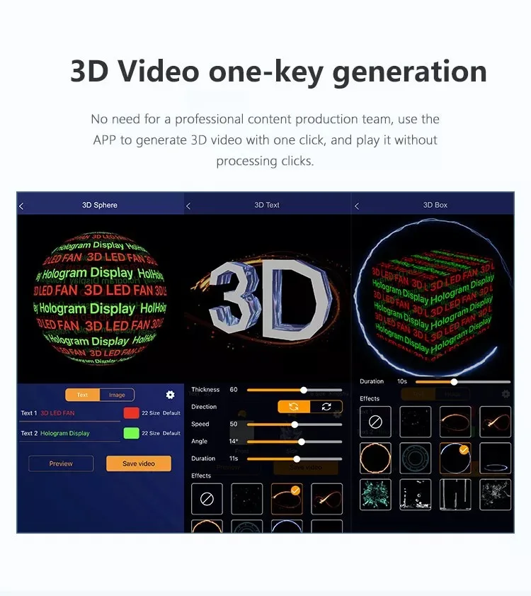 3d Hologram Projector Fan 4 Blades Hologram 18cm To 180cm Big ...