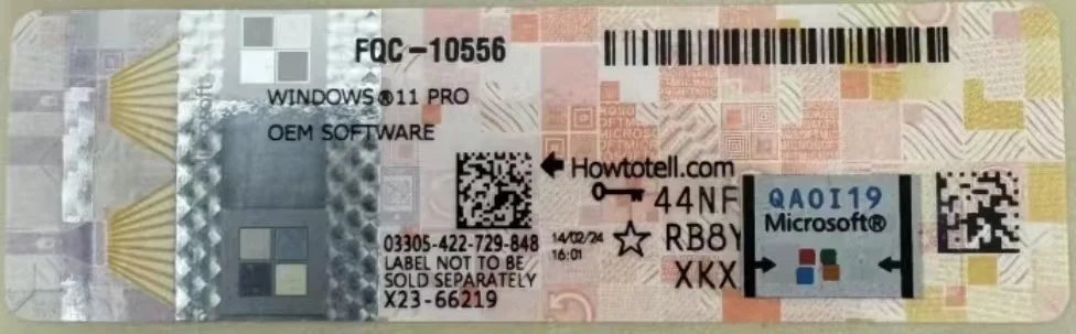 Globally Genuine Win 11 Pro/ 11 Home OEM Newest Sticker Computer ...