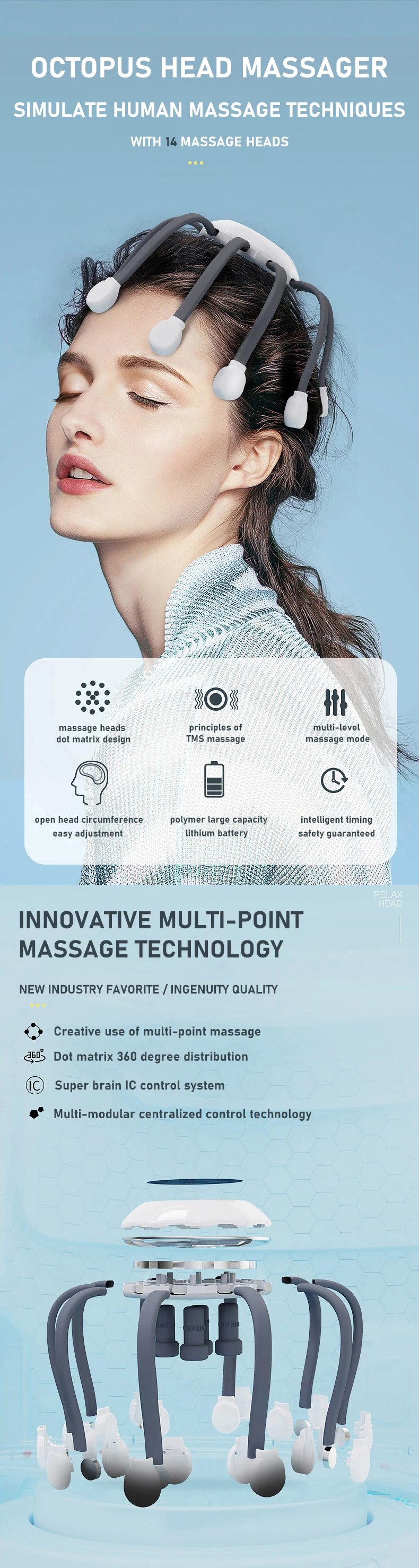 2023 Custom Competitive Price Electric Mini Portable Vibrating Octopus ...