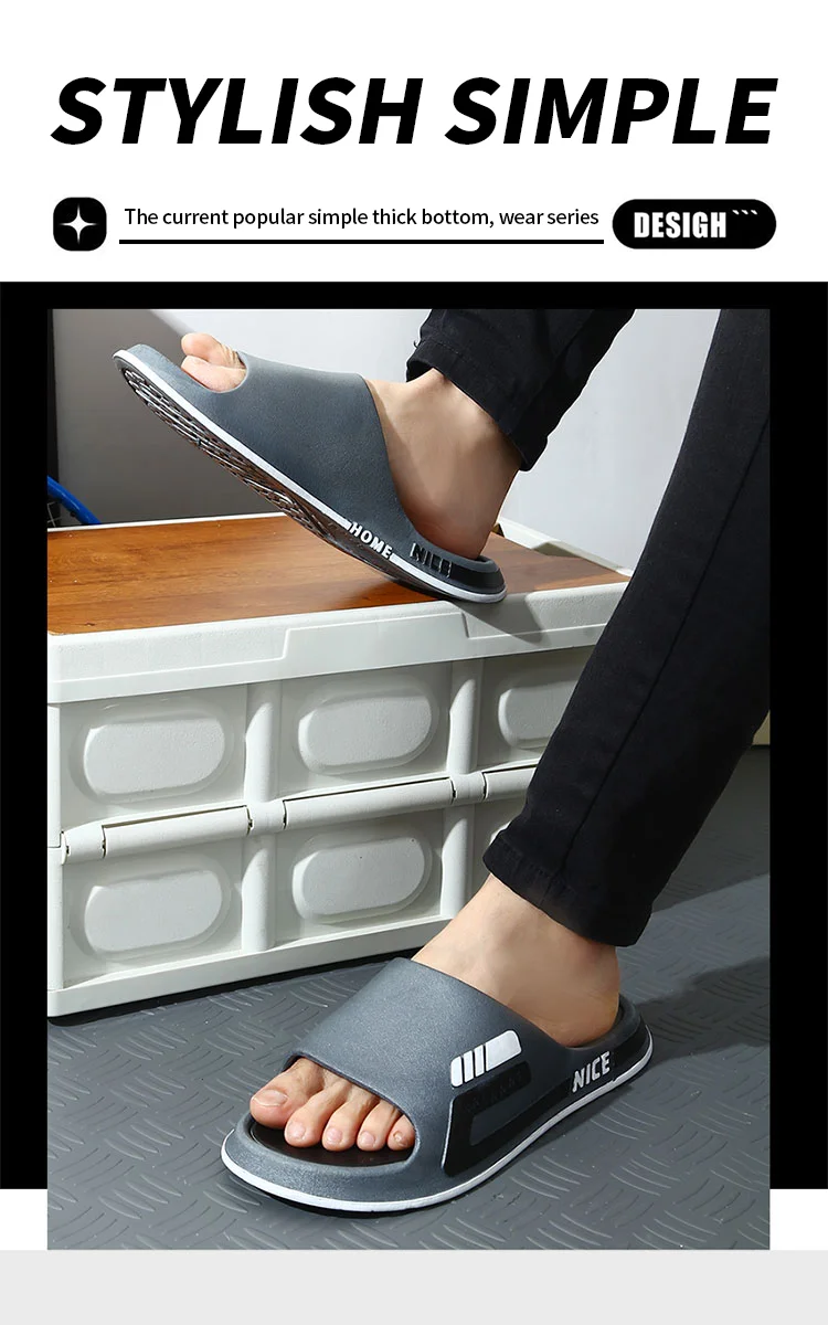 Non-slip Home Men House Slippers Sandals Shoes Mens Outdoor Cushioned ...