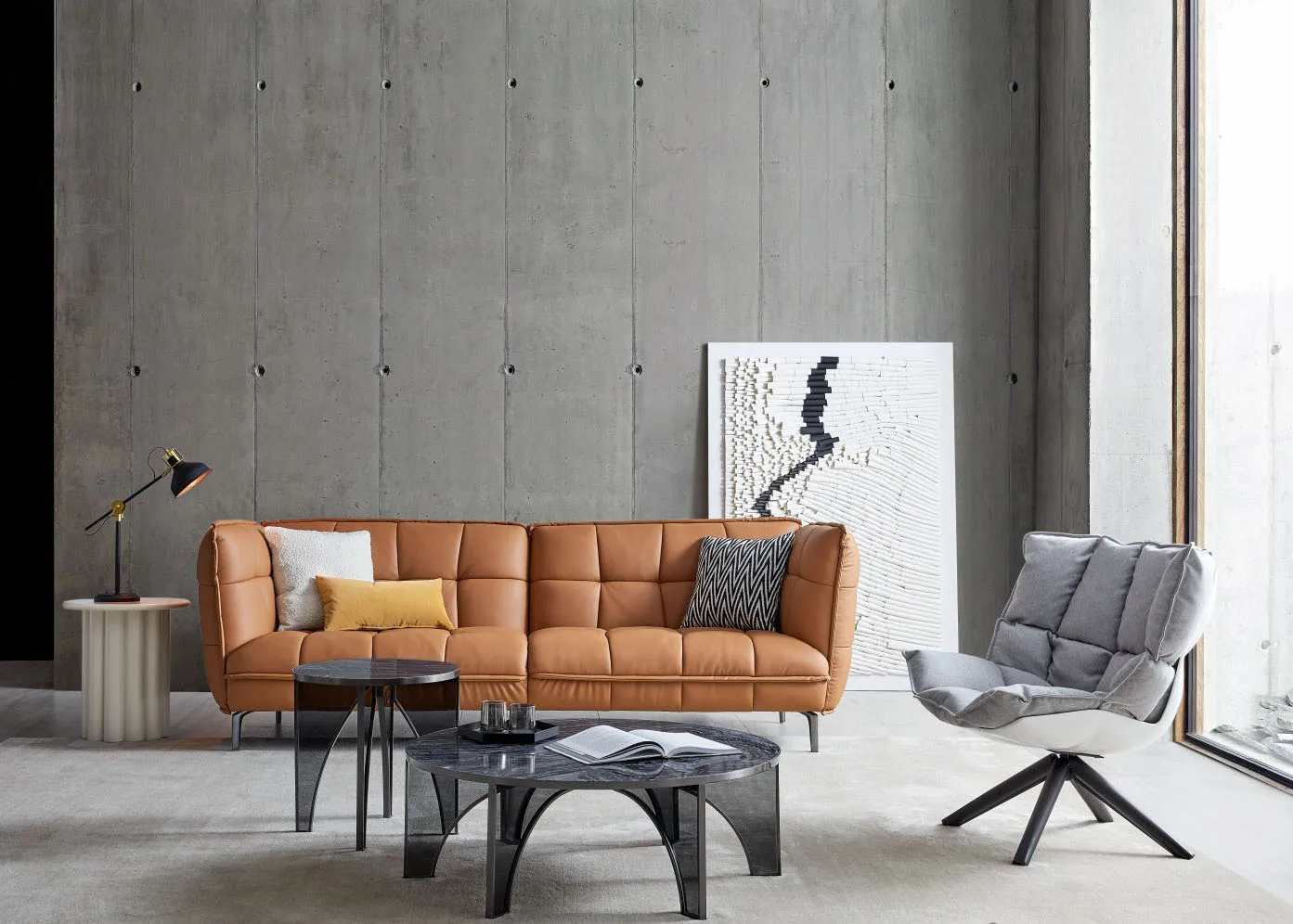 Italian Cashmere Modern Luxury Genuine Leather Cushion Model Sectional ...