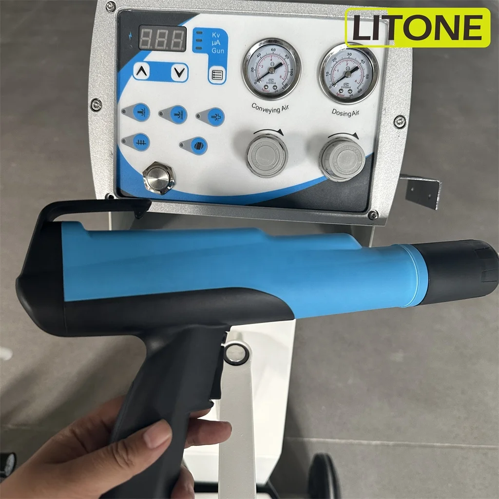 Litone-k1 Manual Wheel Powder Coating Equipment Heat Machine With Hopper Automatic Spray Guns ...