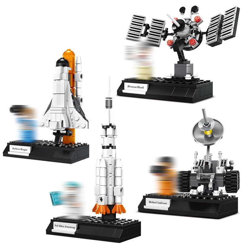 Wange Space Series Blocks The Lunar Rover Mini Set Rocket Model ...