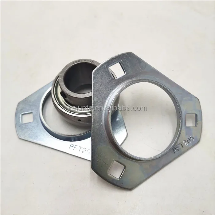 3-bolt Triangle Flange Bearing Housing PFT207 with Ball Bearing SB207