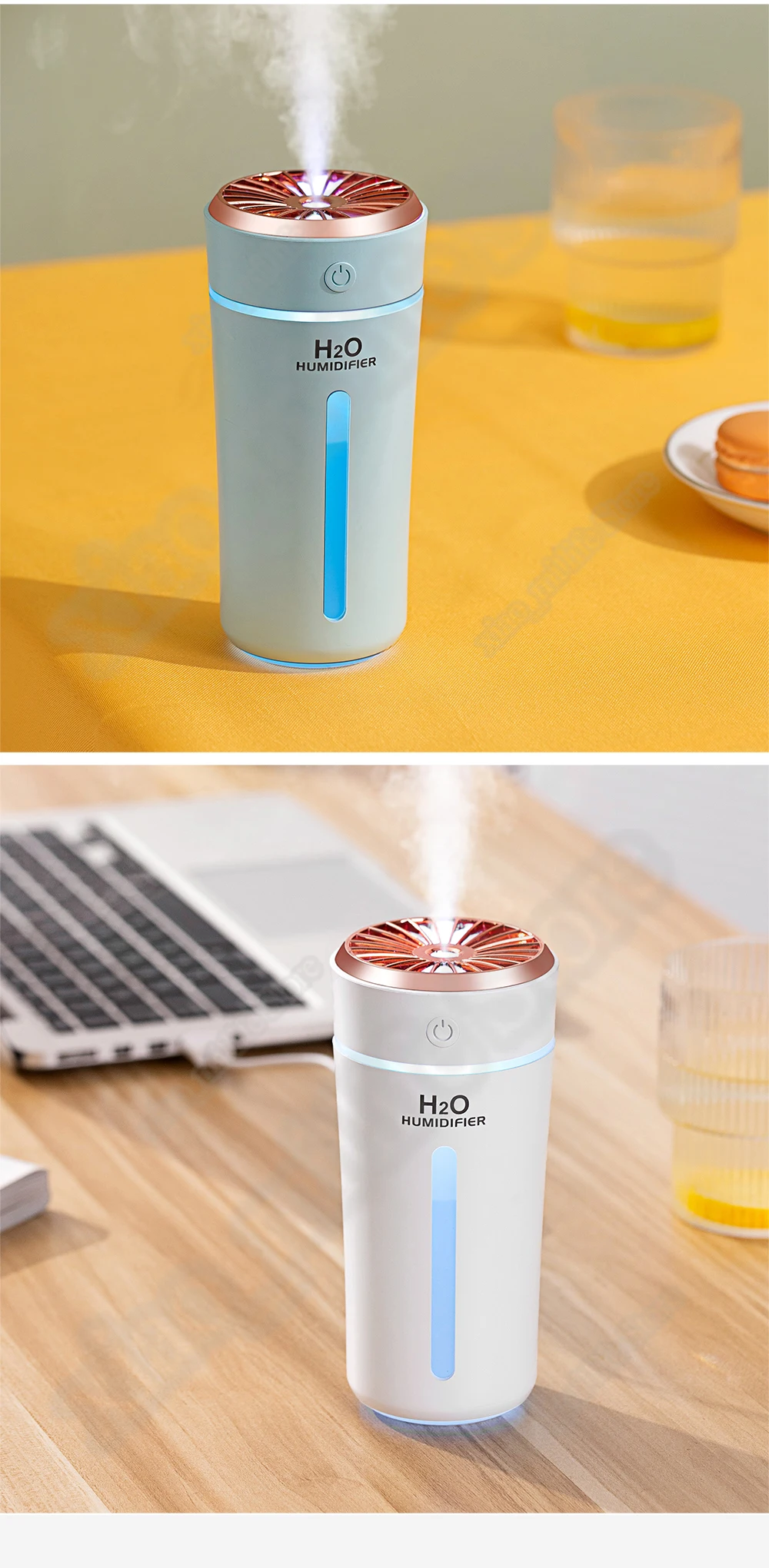 300ml USB Portable Car Humidifier with Aromatherapy