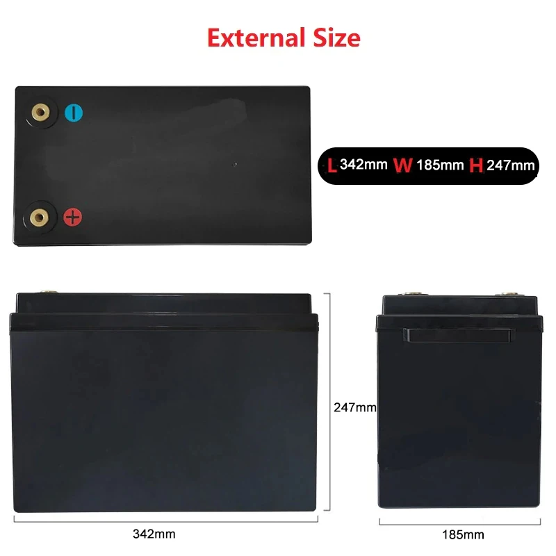 Replacement Empty Plastic Solar Battery Box Lithium Battery Case For ...