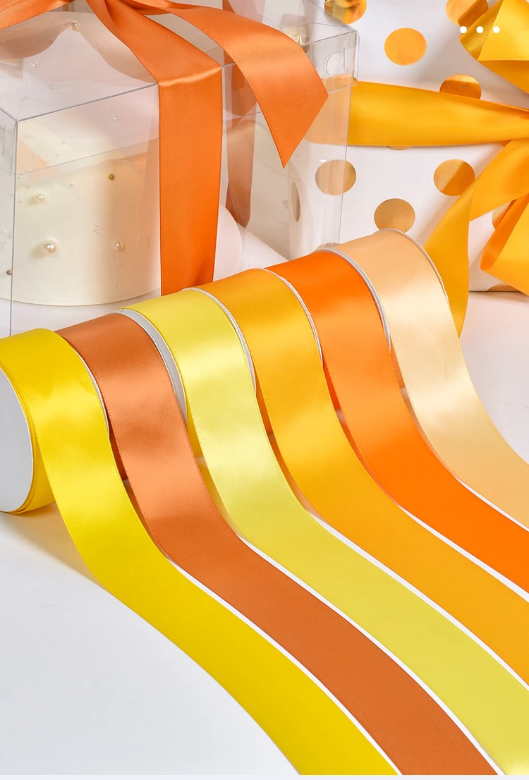 Factory Wholesale Gift Stocked 100% Polyester 38 mm Single Face Satin ...