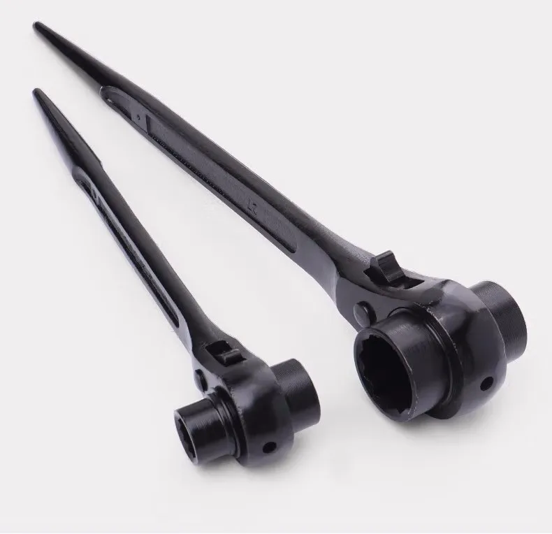 High Quality Black Steel Forged Scaffold Ratchet Wrench