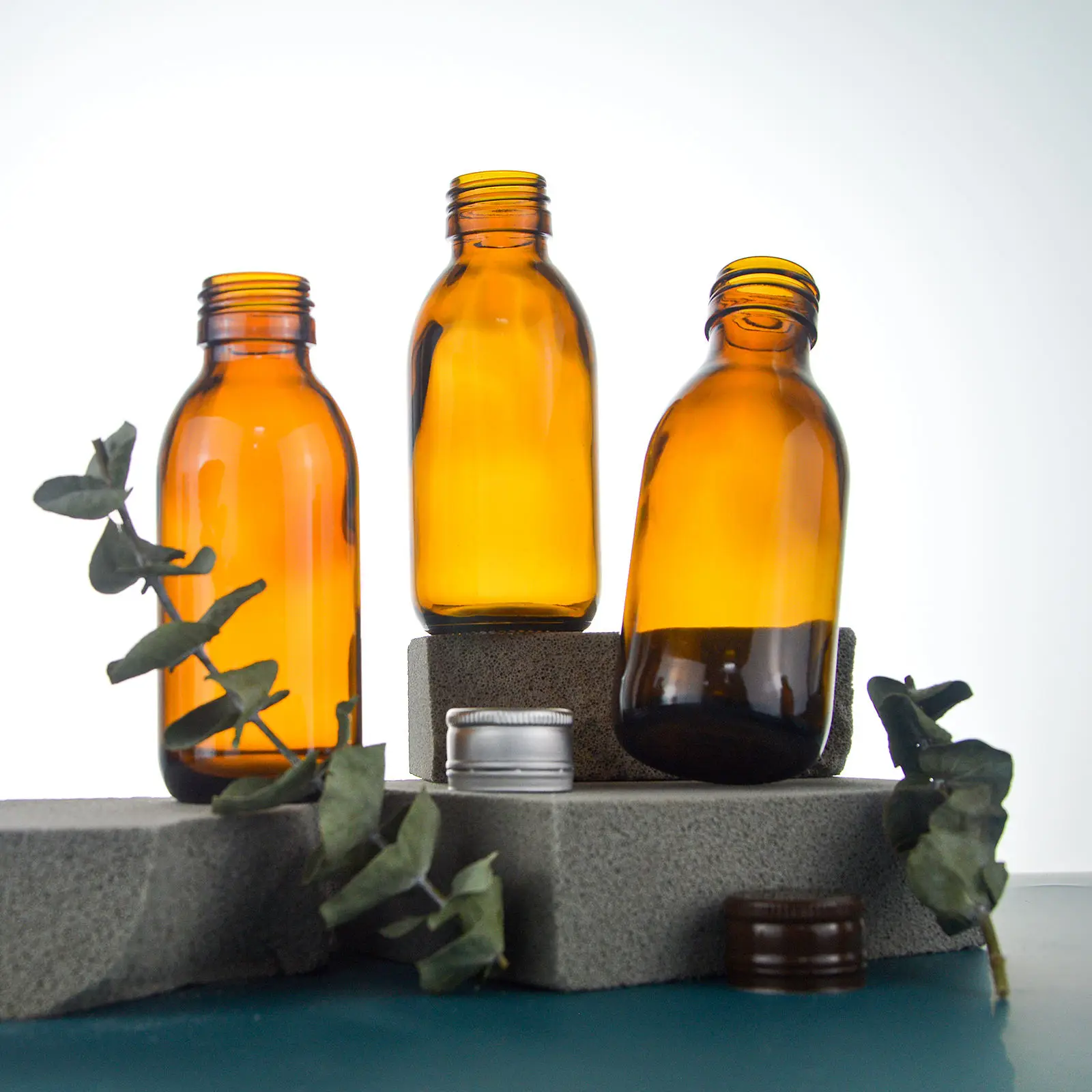 60ml 100ml 125ml Pharmacy Oral Liquid Bottle Custom Liquid Glass Amber ...