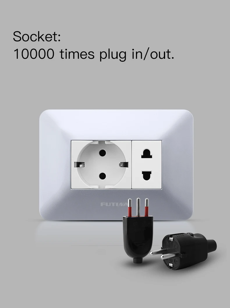 118 Type 10 Year Warranty Italian American Socket Outlet Modular White ...