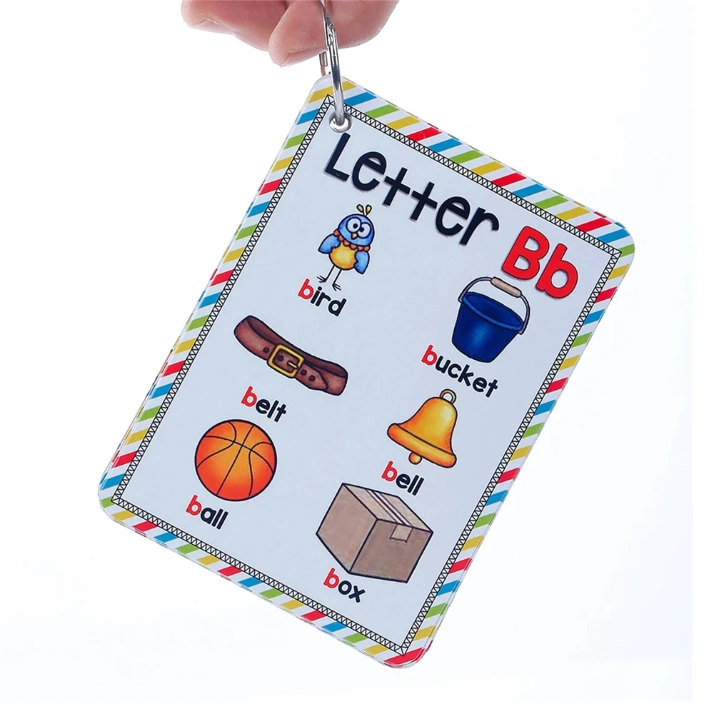 26 English Letters Flash Cards Kids Montessori Games Learning Word ...
