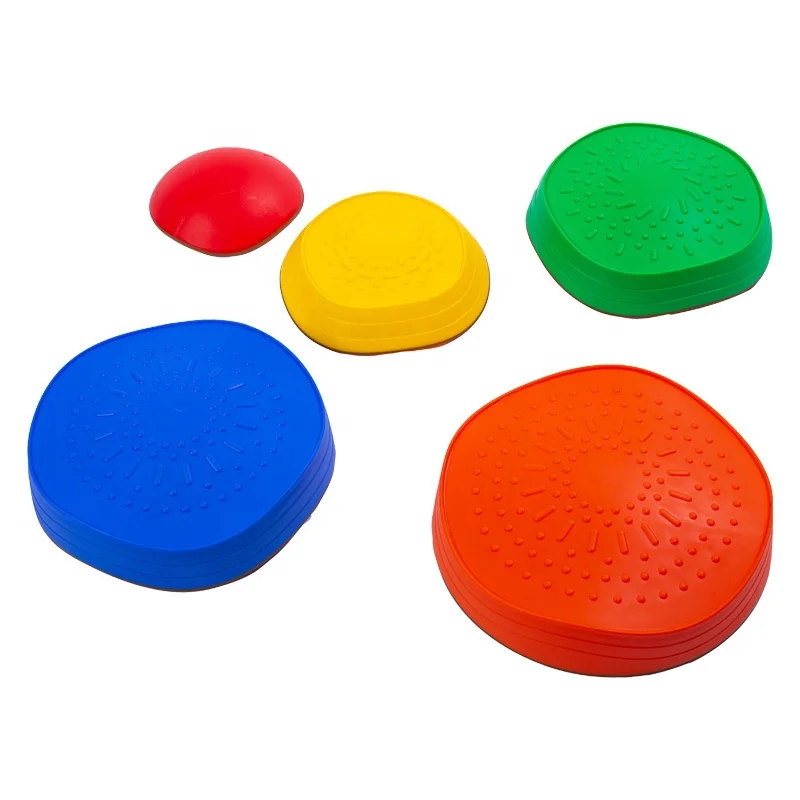 Rainbow Stacking Stone Sensory Training Toy Plastic Non-slip Balance ...