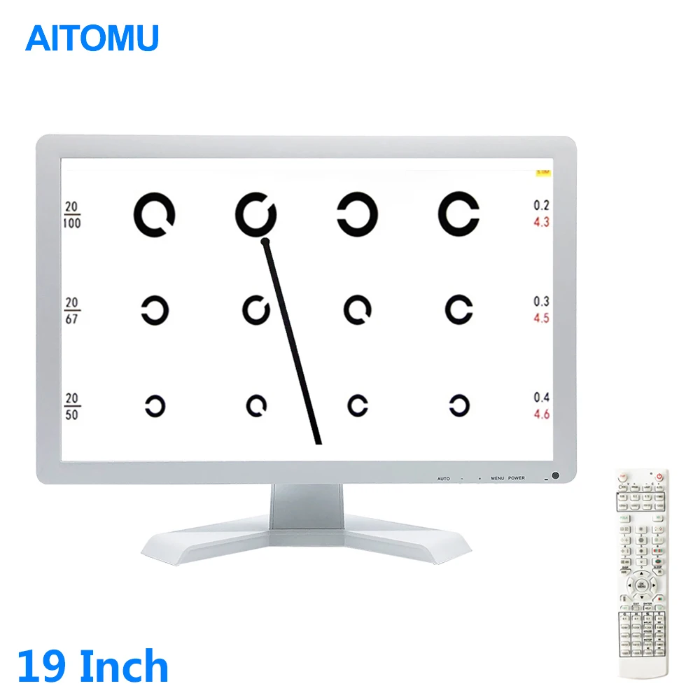 Cl-19w White Wall Mount Eye Test Screen Vision Chart Panel Led Visual ...