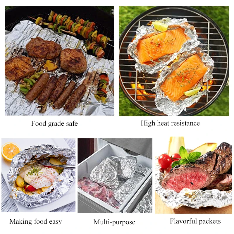 Custom Economy Pack Oil Proof Microwavable Tinfoil Foil Food Packaging ...