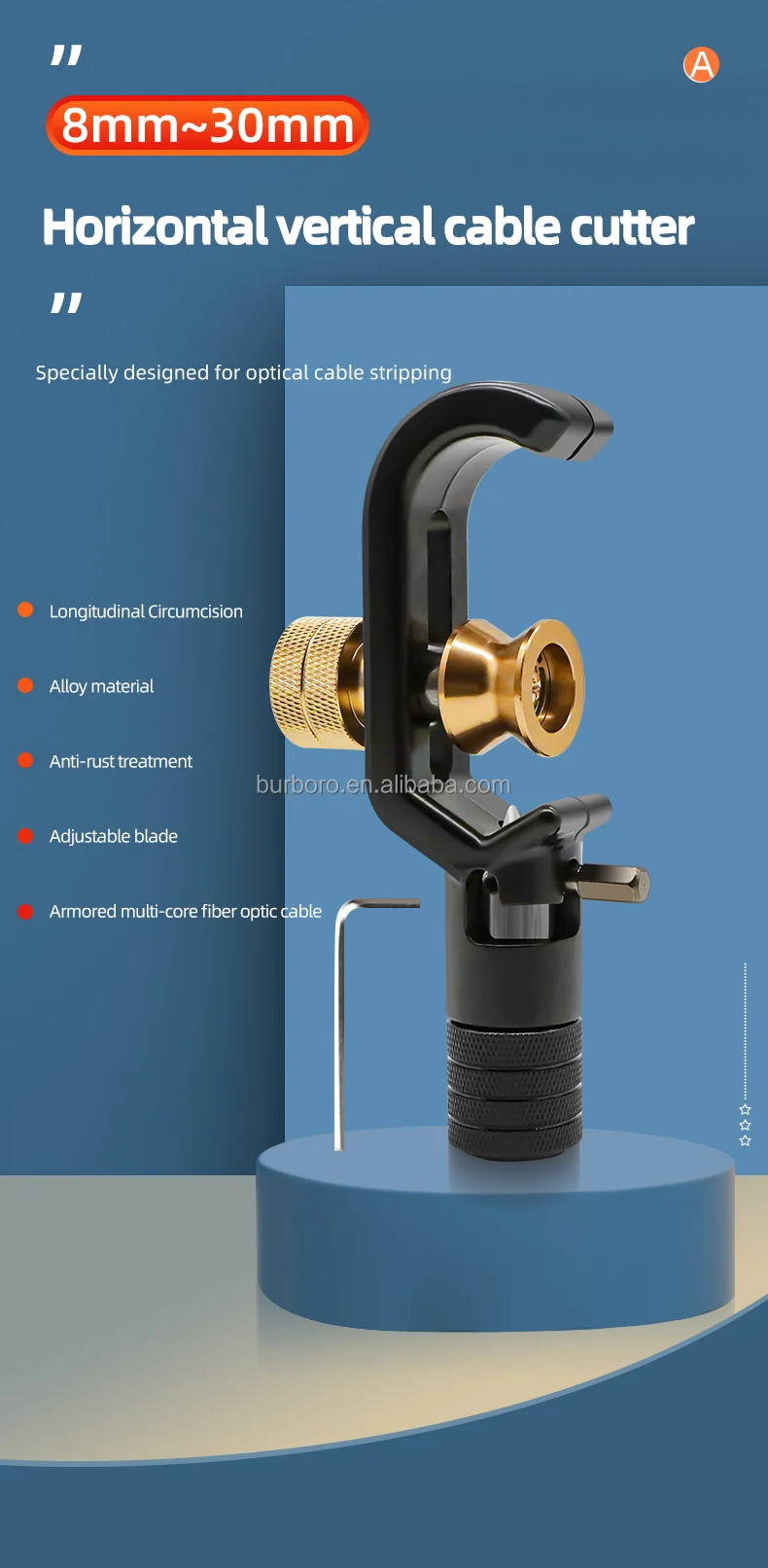 Hot Products Fiber Optic Cable Stripper 4-10mm Armored Fiber Cable ...