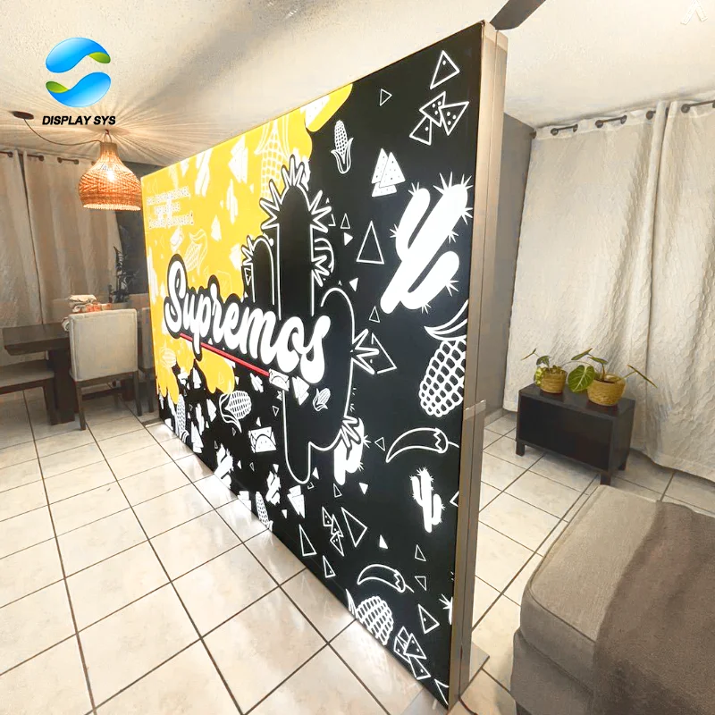 aluminum profile SEG frameless wall fabric lightbox frame backlit light ...