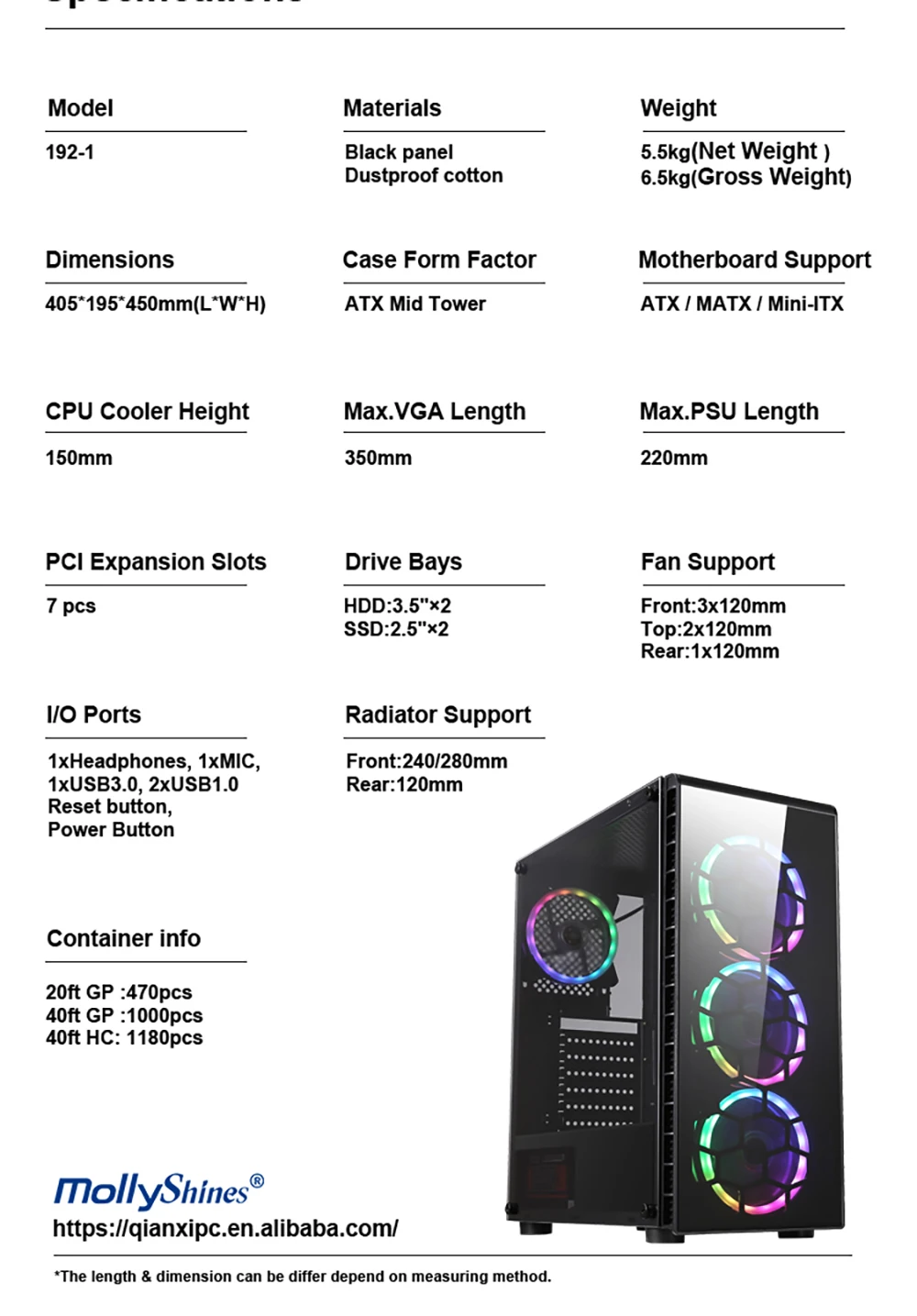 Cheap Glass PC Case with 6 RGB Fans - Popular Gaming Choice
