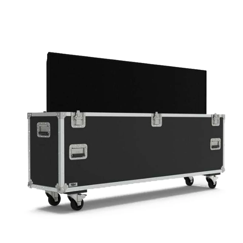 Flight Aluminum Road case Huge Transport case for TV Screen Black ...