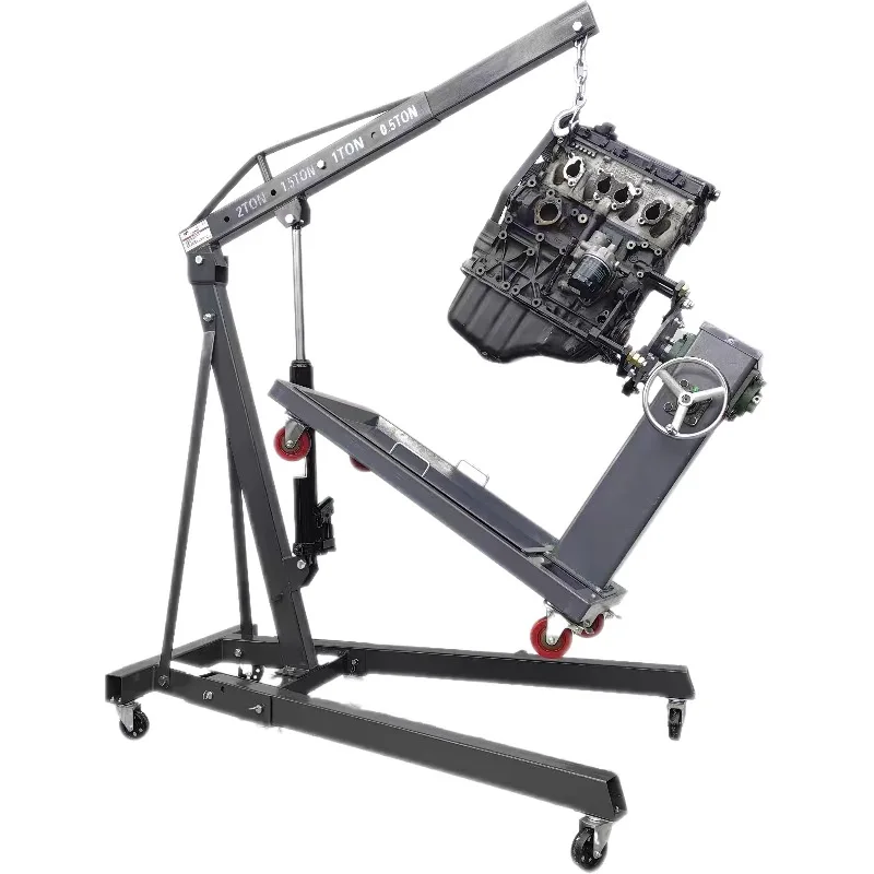 Heavy Duty 2 Ton Engine Crane Stand Hoist Lift Jack Repair Workshop ...