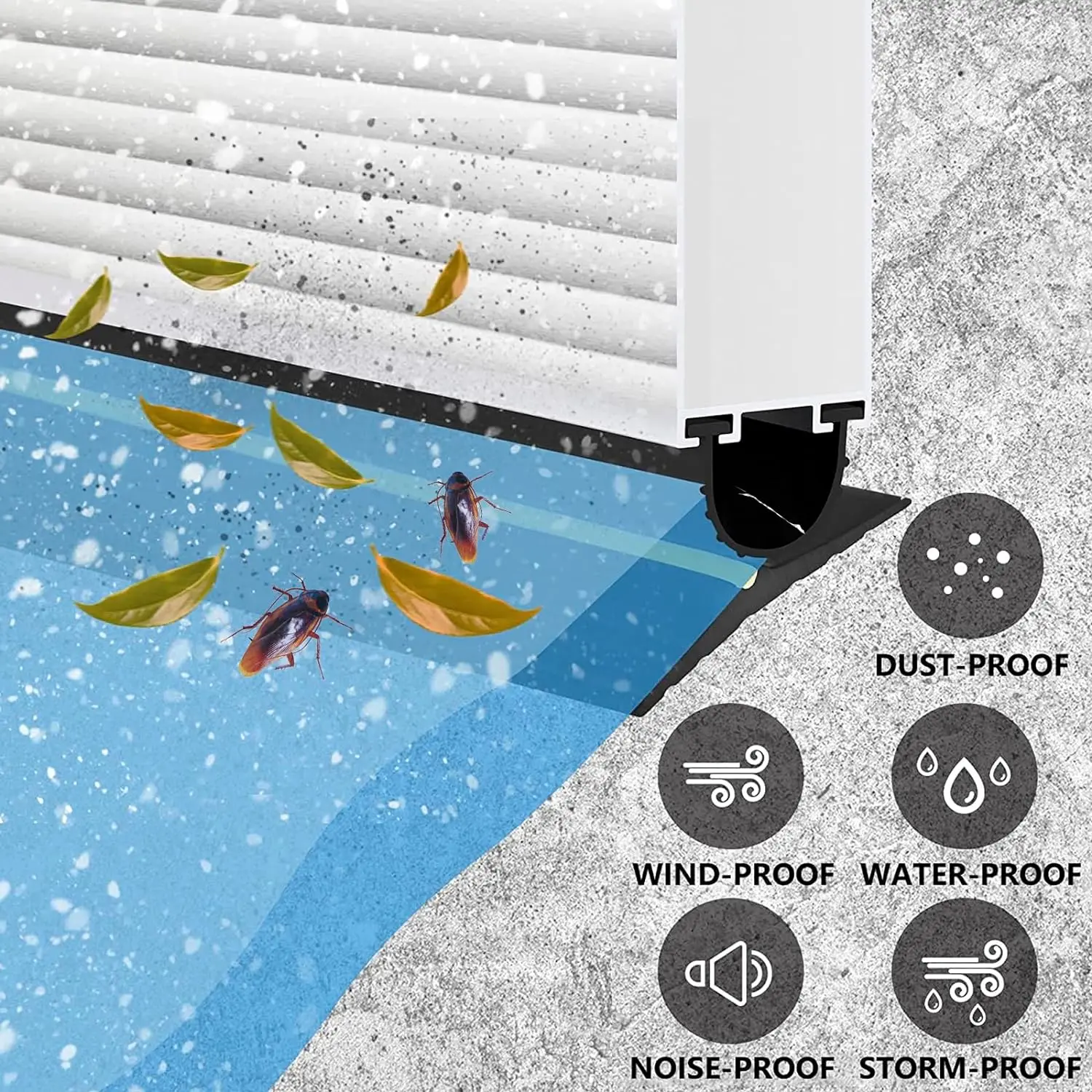 Weather Defender Original Ultimate Garage Door Bottom Threshold Floor ...