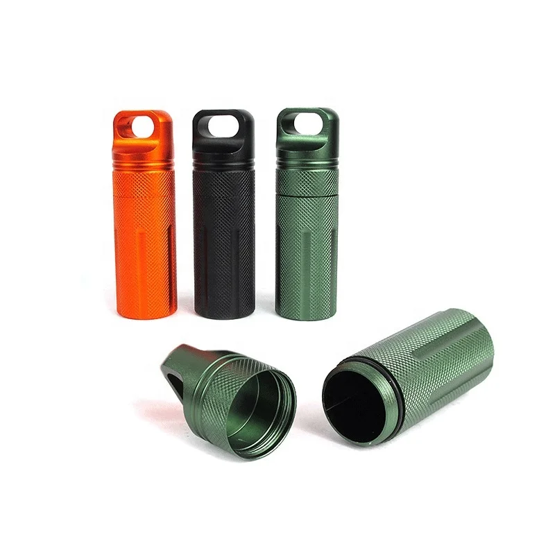 Outdoor Waterproof Edc Survival Container Capsule Airtight Aluminum ...