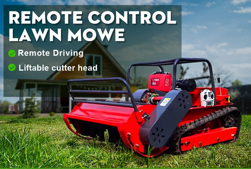 Rubber Crawler Robot Lawn Mower - Intelligent & Efficient