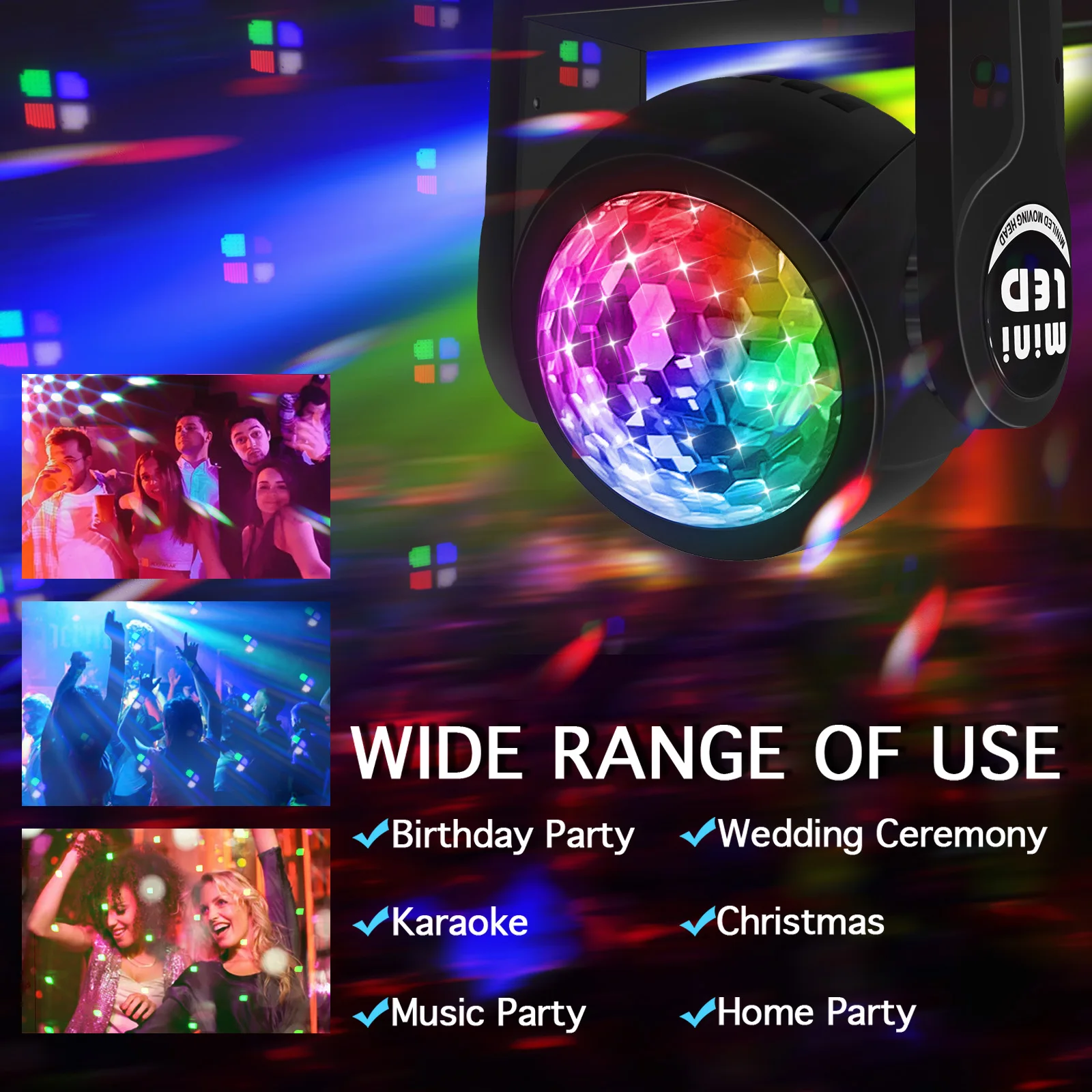 Factory Double-sided Led Stage Light 3in1 Mini Moving Head Light With ...