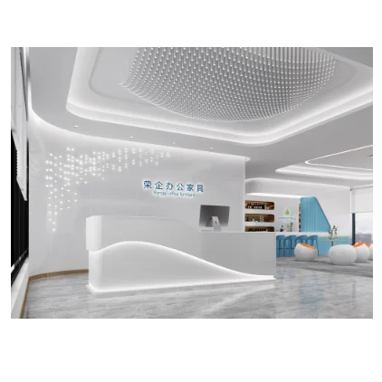 1028 Custom Logo Mdf Counter Modern Design Hotel And Salon Front Desk ...