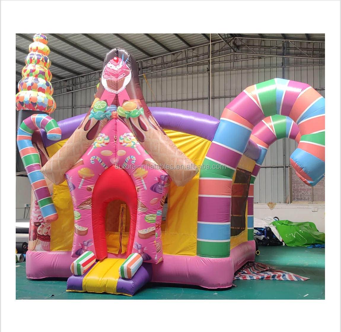 Commercial Moonwalk Inflatable Candy Land Bouncer Jumping Bouncy Castle ...