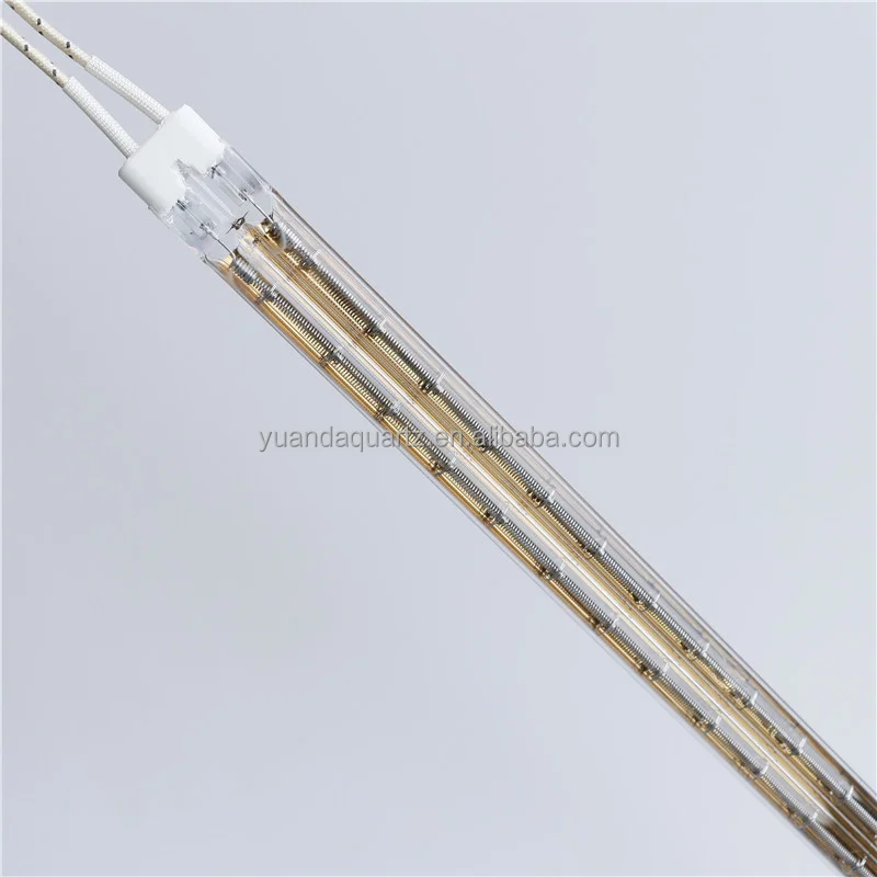 Half Gold Twin Tubes Infrared Heating Tube 1200mm 1900w 3500w for ...