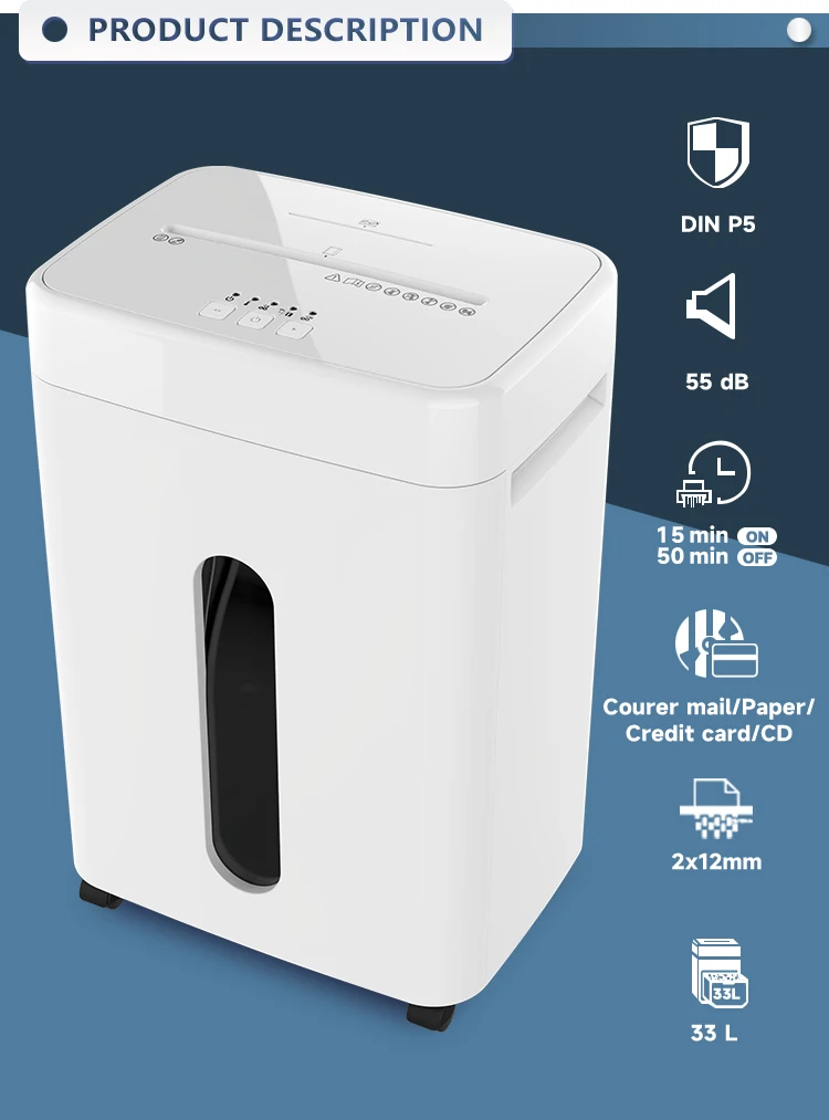 Hot Sales 12-sheet Micro Cut Paper & Mail Shredder 33l Paper Shredder ...